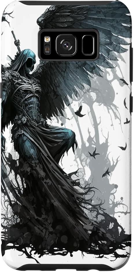 Galaxy S8 Artistic Skeletal Angel Of Death Black Wings Futuristic Art Case Cell