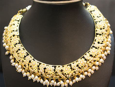 Beautiful Jadao Necklace Set Elegant Pearls And Jewellery Collection