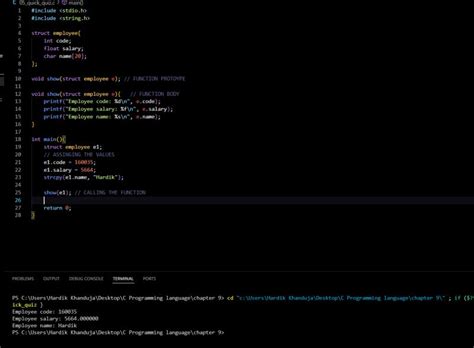 Hardik Khanduja On Linkedin Void Showstruct Employee E Function
