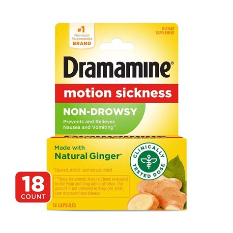 Dramamine Motion Sickness Non Drowsy Tablets 18ct Artofit