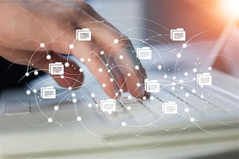 Premium Photo E Document Paperless Office Concept