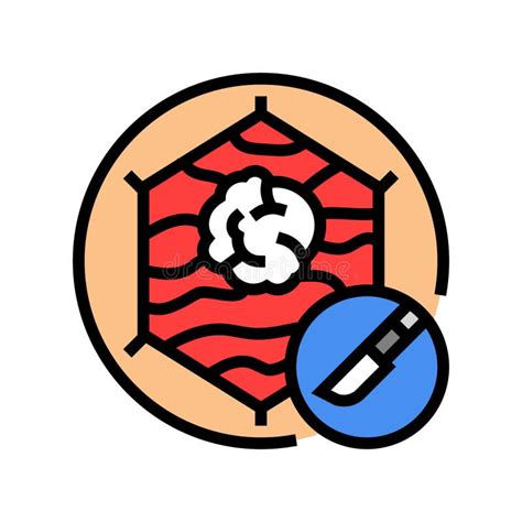 Tumor Removal Cancer Treatment Color Icon Vector Illustration Stock