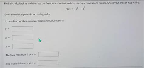 Solved Find All Critical Points And Then Use The