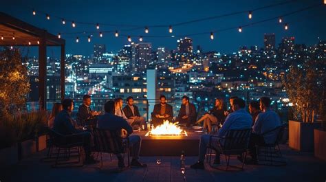 Free Rooftop Evening Gathering Image Download At Stockcake