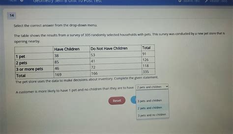 Solved Select the correct answer from the drop-down menu. | Chegg.com