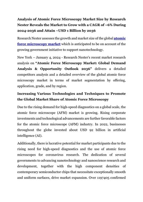Ppt Atomic Force Microscopy Market Powerpoint Presentation Free