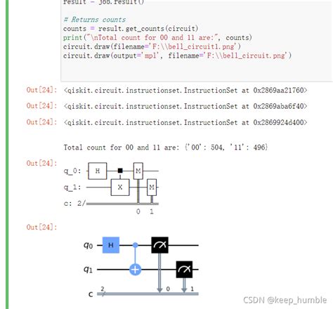 使用jupyter Notebook实现bell态制备，为啥输出只看到一个电路图贝尔态制备的线路图 Csdn博客