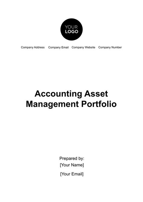 Free Accounting Asset Management Portfolio Template To Edit Online