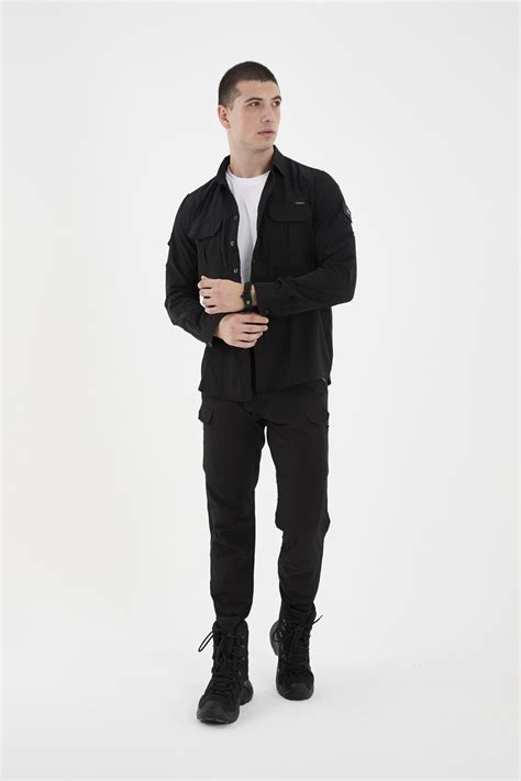 Taktikal Peçli Gömlek İssİ Siyah Modelleri En Uygun Fiyatlarla