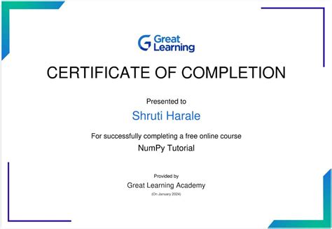Shruti Harale On Linkedin Completed Numpy Tutorial With Great Learning
