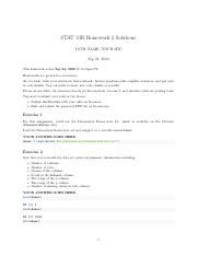 Soln Hw2 1 Pdf STAT 33B Homework 2 Solutions YOUR NAME YOUR SID Sep