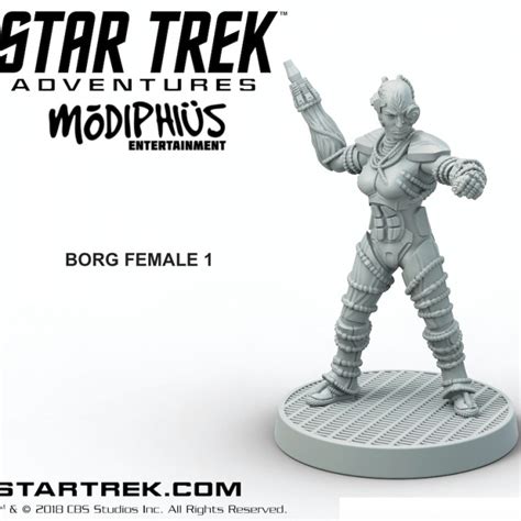 3d Printable Star Trek Adventures Tng Borg Female 1 By Modiphius
