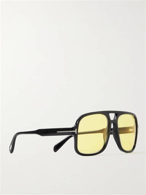 Tom Ford Aviator Style Tortoiseshell Acetate Sunglasses Tom Ford