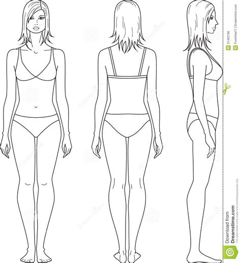 Female Body Template Front And Back