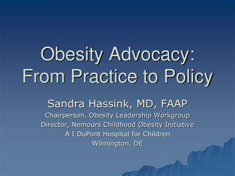 Ppt Obesity Advocacy From Practice To Policy Powerpoint Presentation
