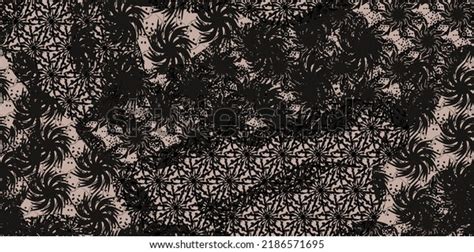 Handdrawn Repeatable Vector Illustrations Black Grunge Stock Vector