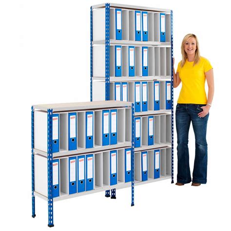 Big340 Lever Arch File Storage Shelving Archive Shelving With Card Boxes