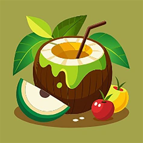 Icaco Food Vector Illustration Premium Ai Generated Image