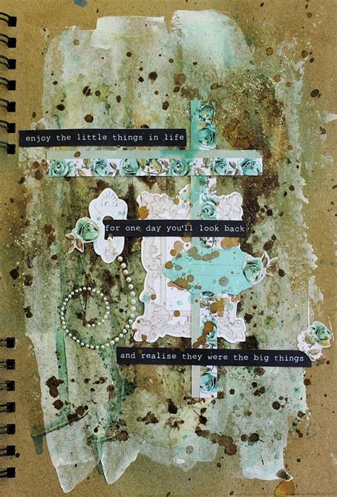 Alison Bevis Papercrafter Blue Bay Art Journal Pages Art Journal