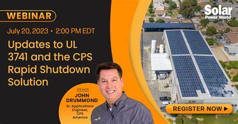 Bryan Wagner On Linkedin Updates To Ul 3741 And The Cps Rapid Shutdown Solution