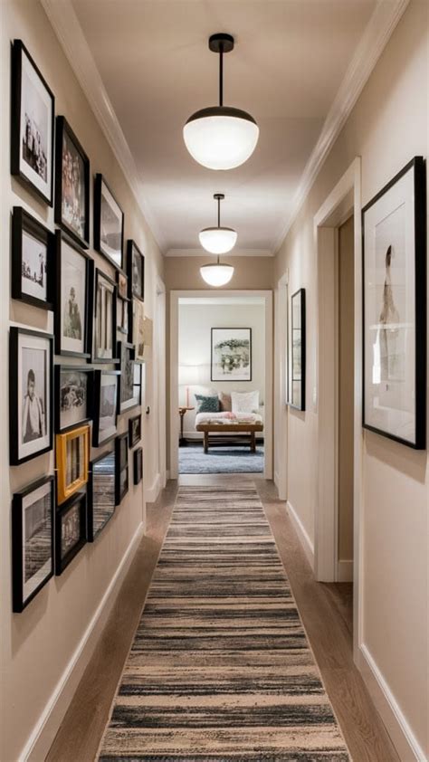 Wallpaper Actual Para Recibidor Hallway With Photos On Walls And Art