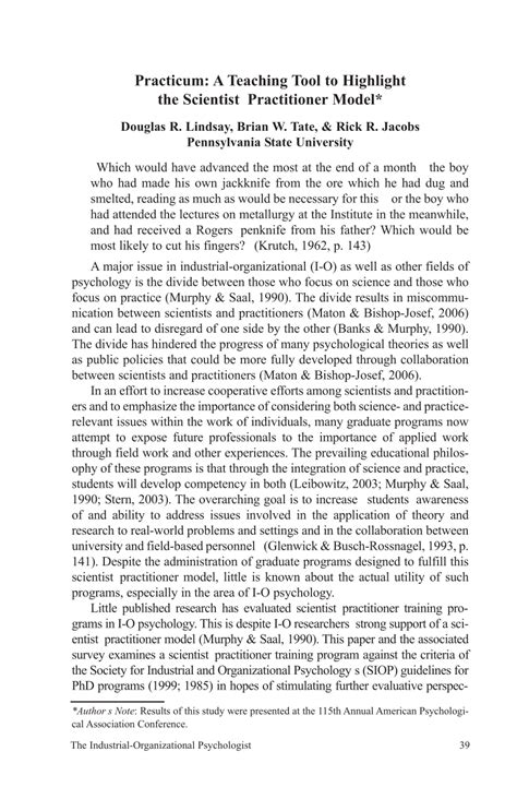 Pdf Practicum A Teaching Tool To Highlight The Scientist