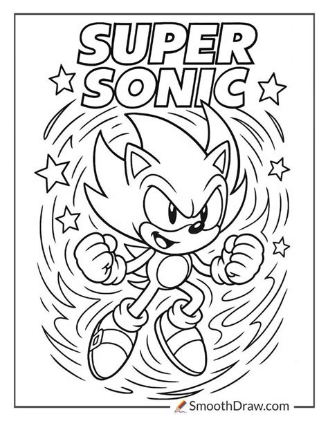 Sonic Transforming Super Sonic Page ⚡ Free Pdf Coloring Pages Of