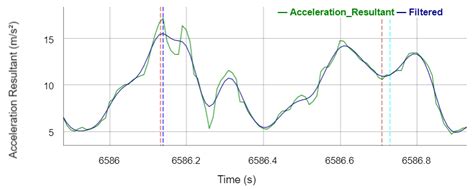 Acceleration Resultant And The Filtered Signal During The Stance Phase