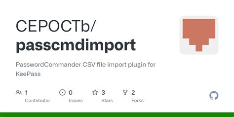 Github Cepoctbpasscmdimport Passwordcommander Csv File Import Plugin For Keepass