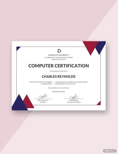 Certificate Template Ms Word