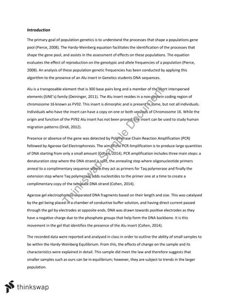 Genetics Lab Report 1 Alu 10223 Genetics And Genomics Canberra