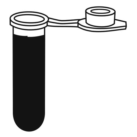 Eppendorf Tube 2 Ml Round Bottom Tube Open Black Filled Lab Icon