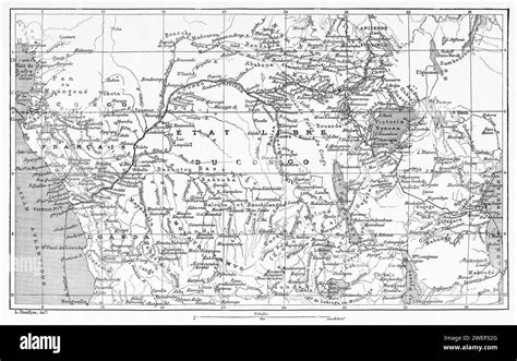 Stanleys Journey Itinerary Map Africa Emin Pasha Relief Expedition