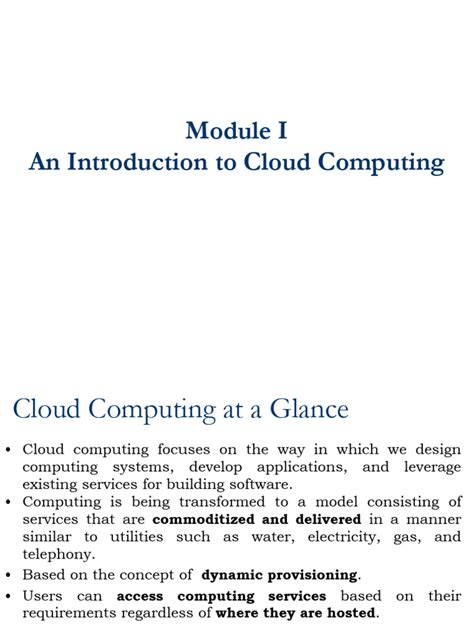 Introduction To Cloud Computing Pdf Cloud Computing Platform As A