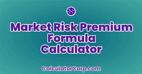 Market Risk Premium Formula Calculator