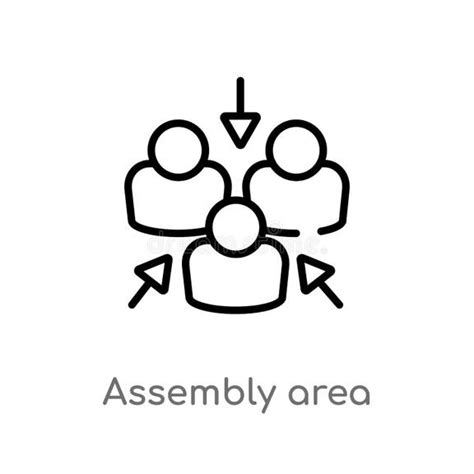Outline Assembly Area Vector Icon Stock Vector Illustration Of