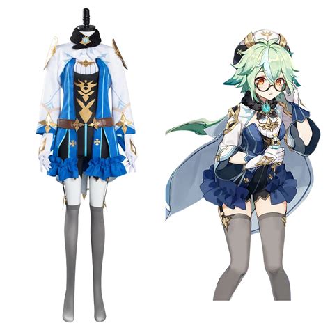 Genshin Impact Sucrose Cosplay Costume Halloween Outfit Full Set