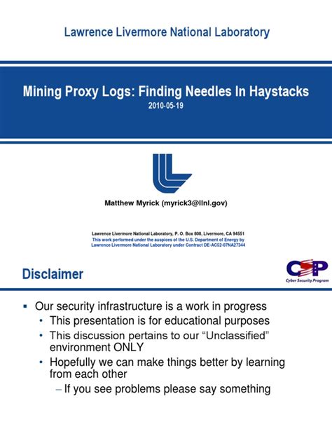 Mining Proxy Logs Matthew Myrick Pdf Proxy Server World Wide Web