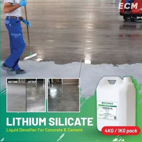 Lithium Silicate 1kg 4kg Pack Lithium Based Liquid Densifier Liquid Hardener For Concrete
