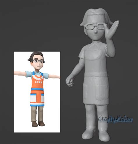 🐉 Pokemon Npc Clerk Male・ 3d File For ・cults