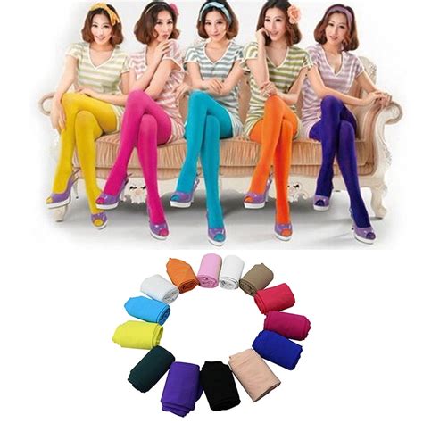 Opaque Ballet Tights For Women Footed Socks In Assorted Colors Slim Fit Hosiery