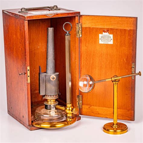 Antique Watson And Sons Microscope Oil Lamp Auction