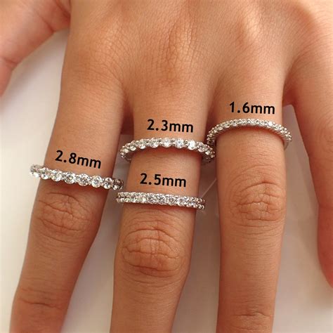 Common Shared Prong Diamond Eternity Ring 1 6mm 2 3mm 2 5mm 2 8mm