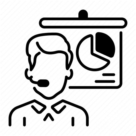 Statistician Demonstration Analyst Infographics Presentation Icon