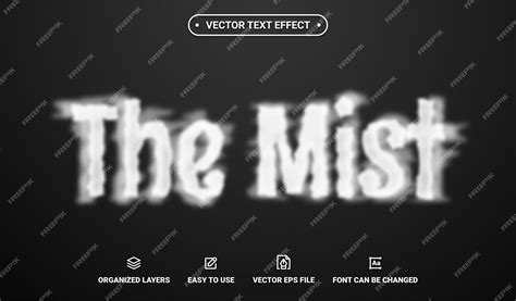 Premium Vector The Mist Editable Vector Text Effect