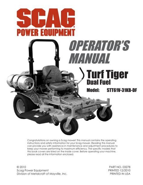 Download Manual Scag Power Equipment
