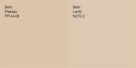 Behr Plateau Vs Behr Lentil Comparison