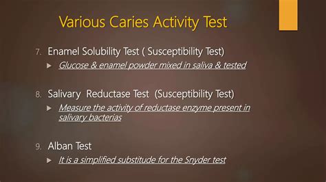 Caries Activity Testpptx2020 Pptx