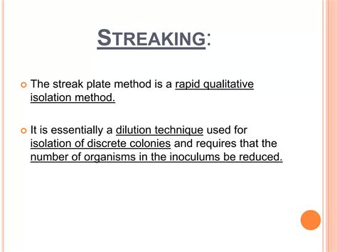 Application Of Streaking Pptx