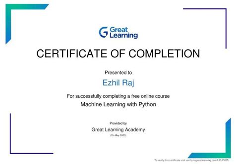 Greatlearning Machinelearning Python Certifications Ezhil Raj S